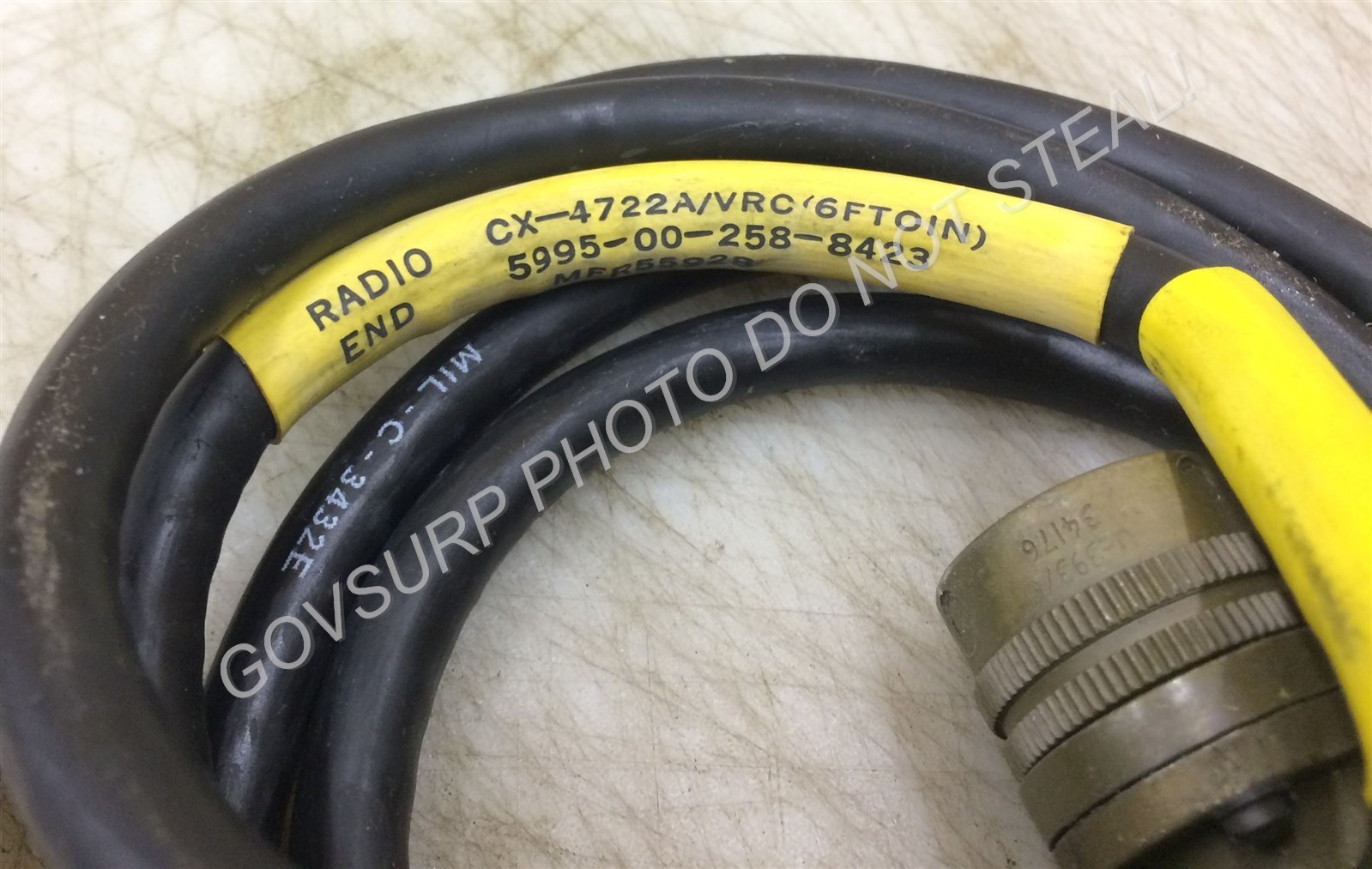 CABLE MX6707 ANTENNA CONTROL NOS !! PN# CX4722A/VRC6FT NSN: NSN 5995-00 ...