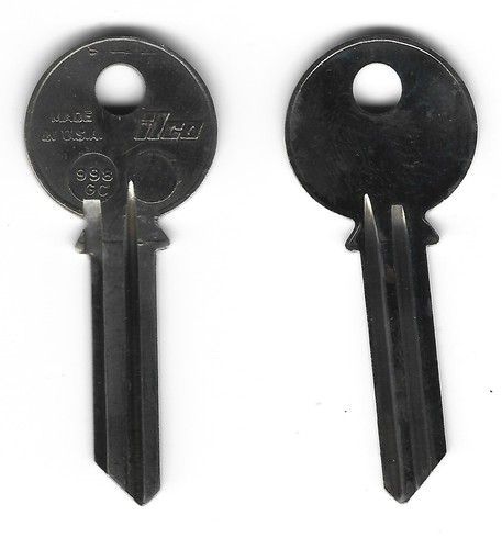 Ilco 998GC New Old Stock Uncut Key blank same as Original Yale RN11GC ...