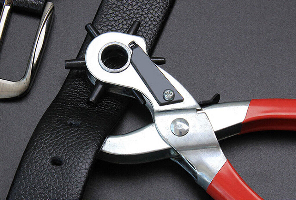Leather Punch Revolving Rivet Plier Multi Size Belts Eyelets and Hole ...