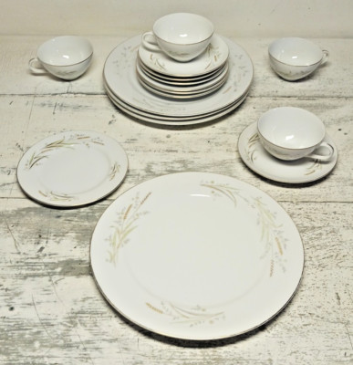 Service for 4 Vintage Golden Harvest Fine China Japan Wheat Pattern 16 ...