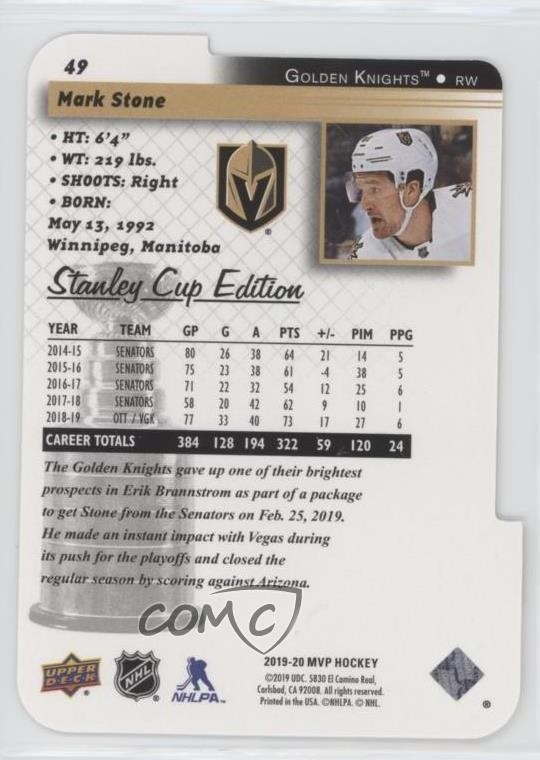 2019-20 MVP Stanley Cup Edition 20th Anniversary Colors and Contours ...