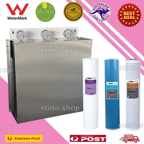 Watermark Whole House Water Filter System + S. Steel Cover 20'' x 4.5 ...
