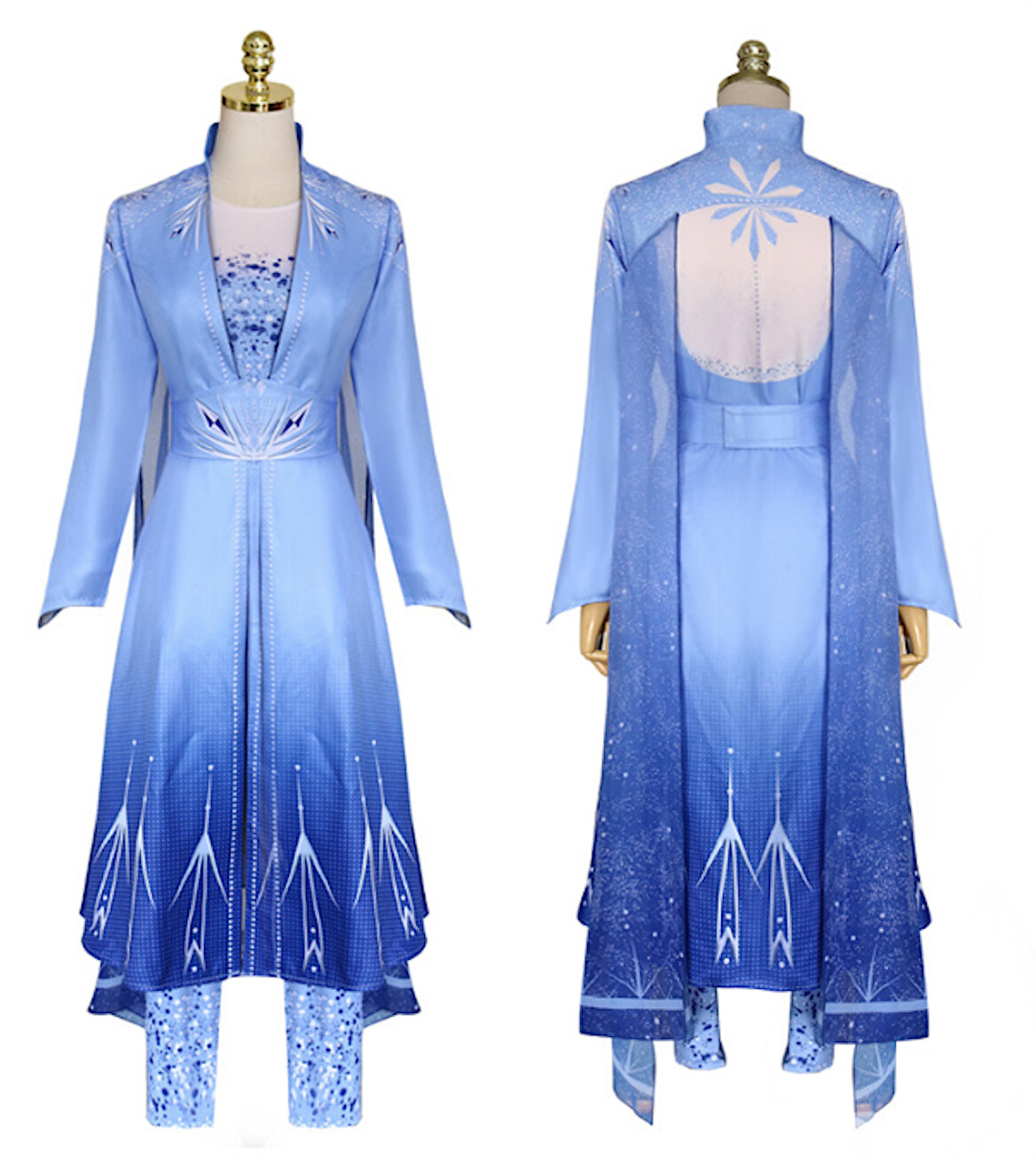 Frozen 2 pz Elsa Vestito Costume Carnevale Donna Dress up Woman Pants ...