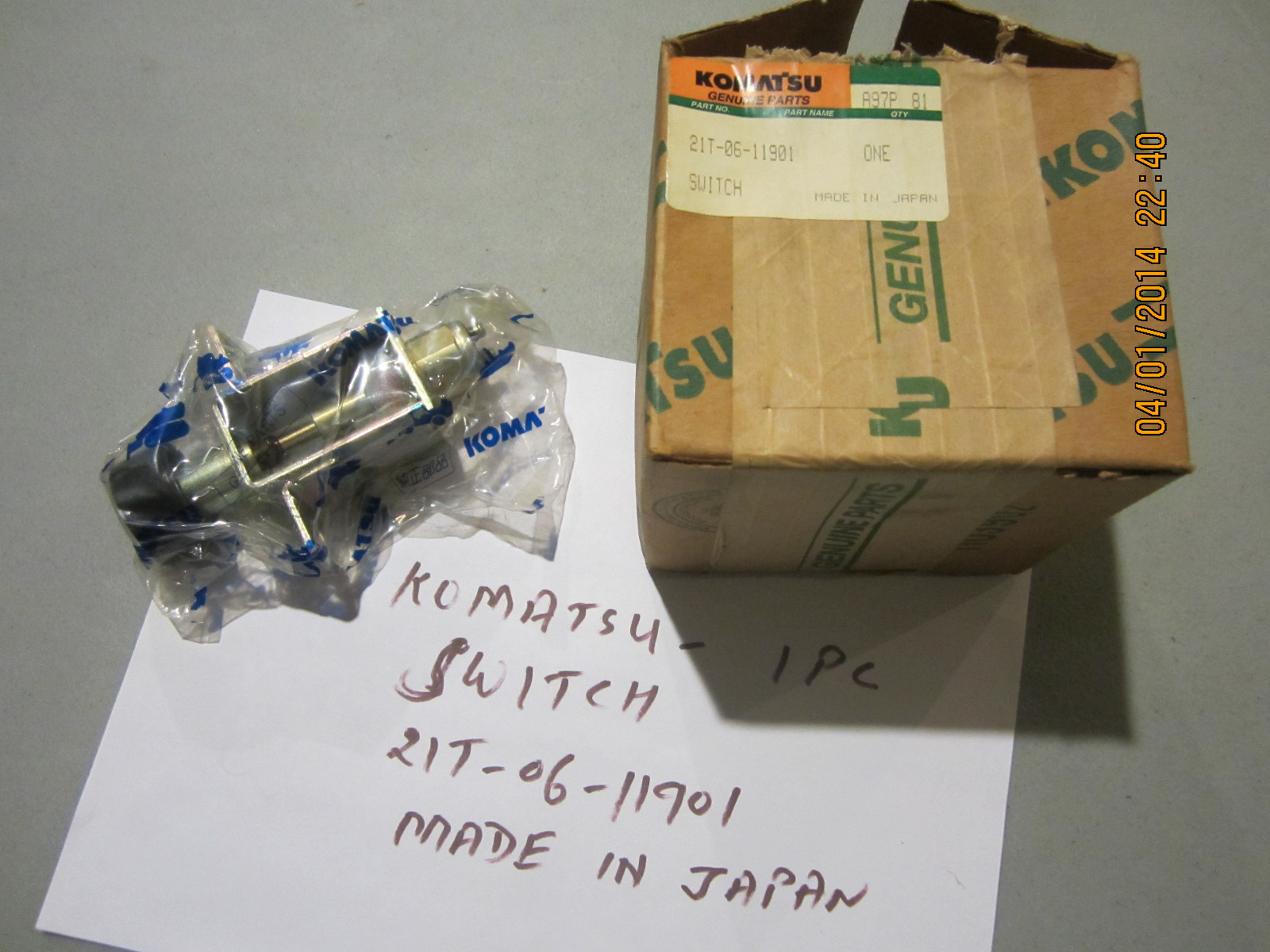 Komatsu 21T-06-11901 Switch Genuine | eBay