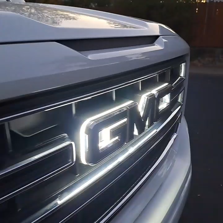2007-2018 GMC Sierra Denali Illuminated Grille Led Emblem Chrome ...