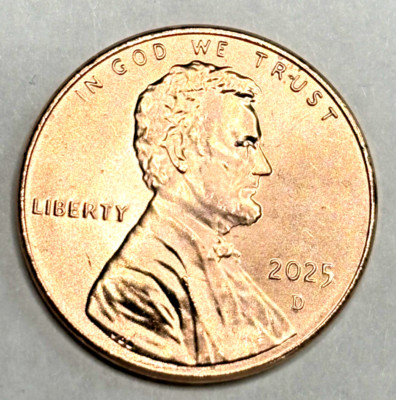2025-D Lincoln Shield Cent Brilliant Uncirculated, RD FROM OBW ROLL *IN ...
