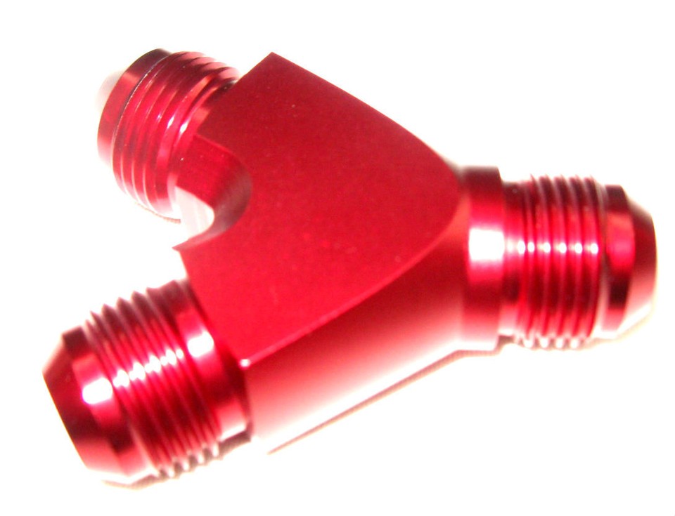 10 AN x 10 AN x 10 AN Full Flow Y Block Fitting, RED Anodized Alum | eBay
