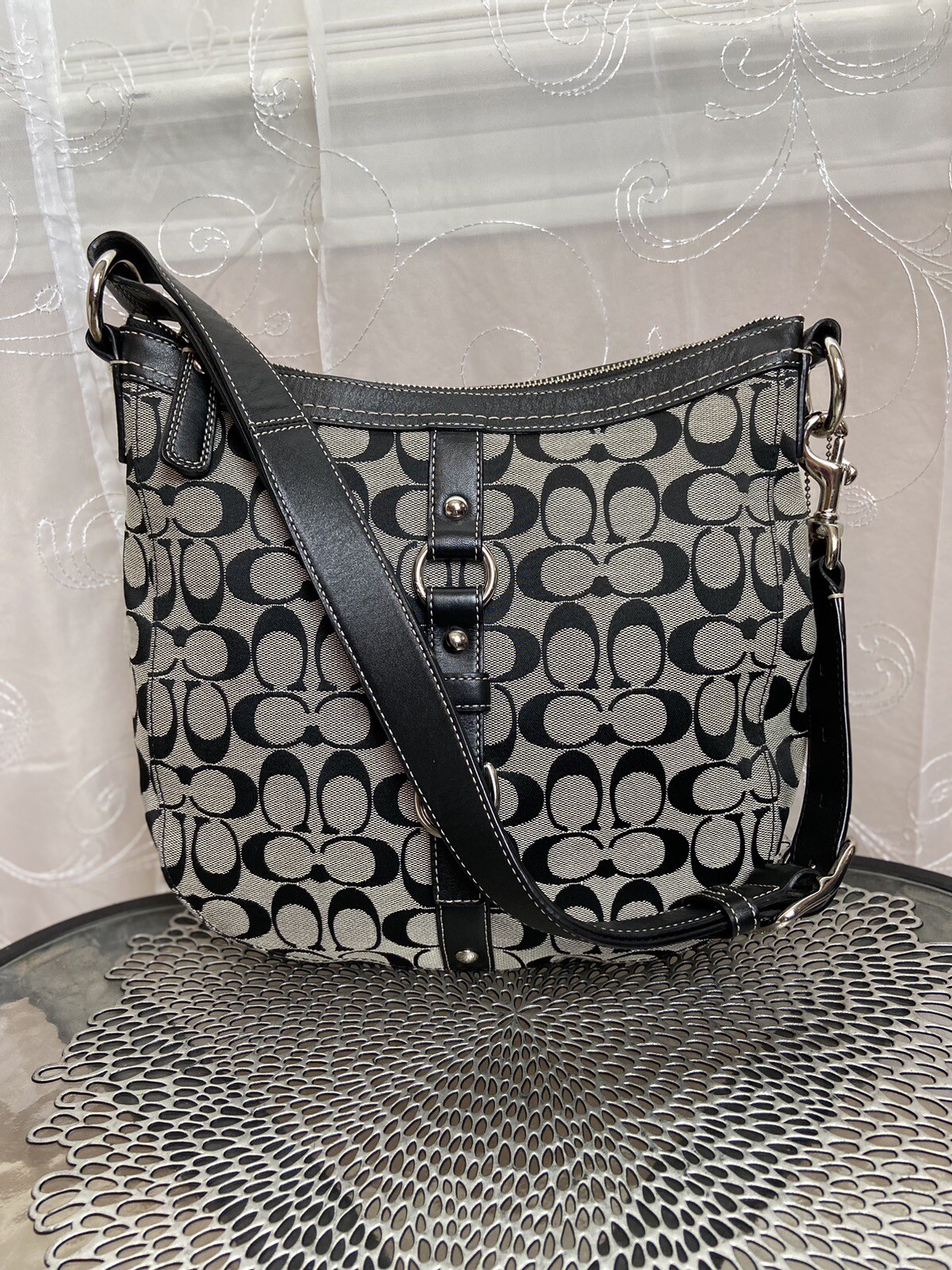 Coach Chelsea Signature Canvas Shoulder Bag - Gem