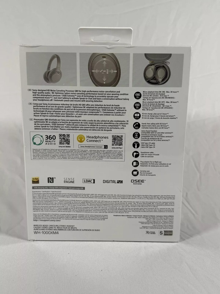 Sony WH-1000XM4 Noise Canceling Overhead Bluetooth Wireless Headphones ...