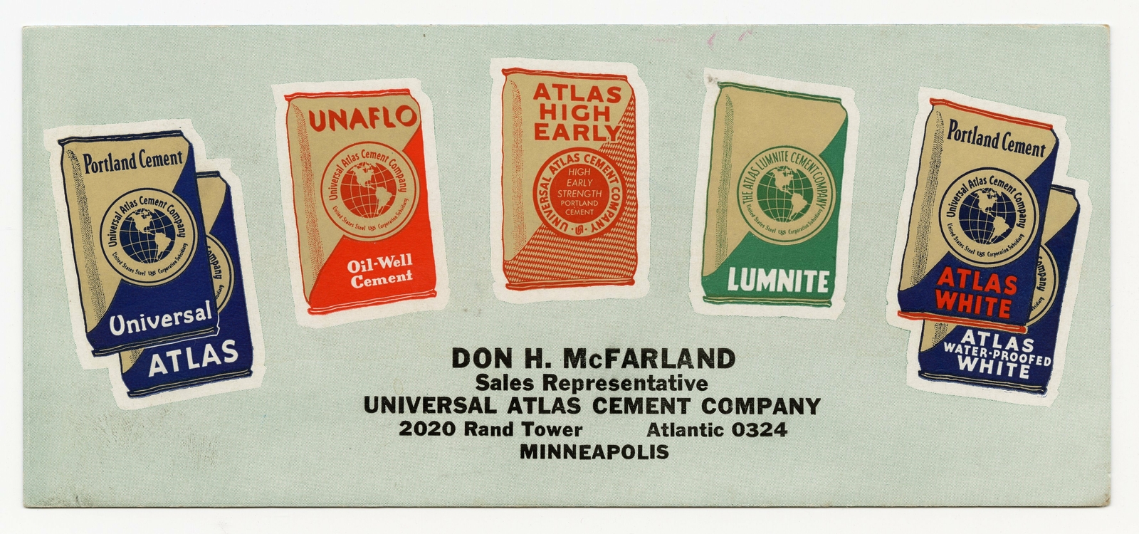 Vintage Unused UNIVERSAL ATLAS CEMENT CO. Blotter || Minneapolis ...