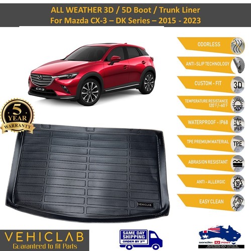 3D / 5D All Weather Car Boot Floor Liners for Mazda CX3 CX-3 DK 2015 ...