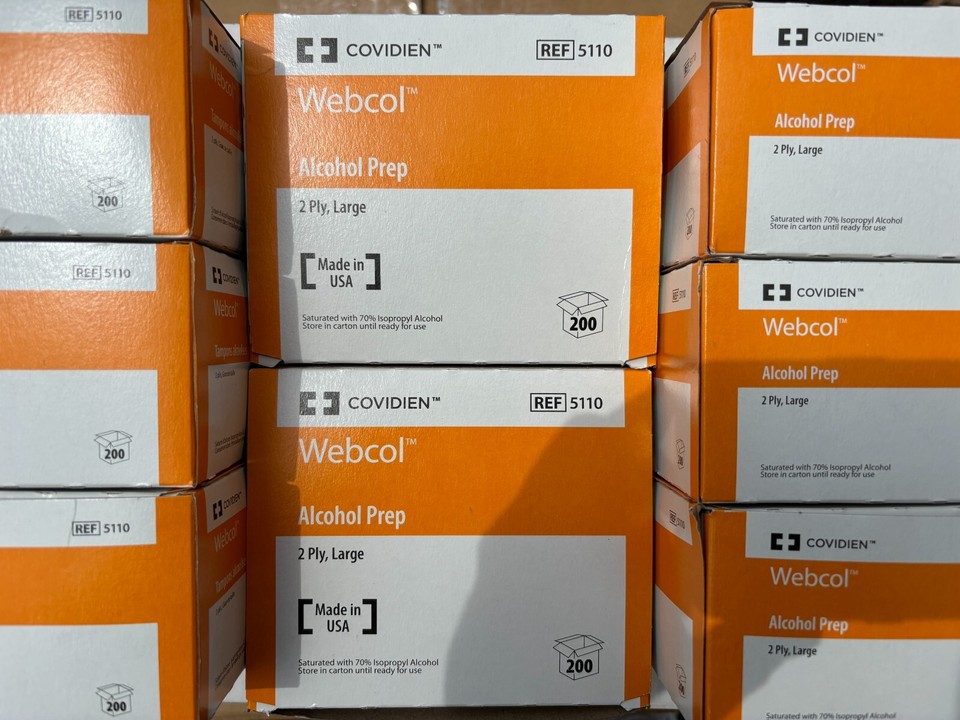 Covidien Webcol Alcohol Prep Pad Sterile 200 per Box 5110 | eBay