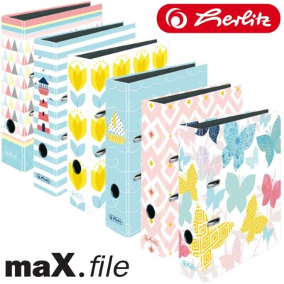 Herlitz Motivordner Pastell 80mm 8cm DIN A4 Aktenordner Büroordner ...