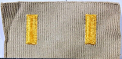 US Army Second Lieutenant 2nd LT Khaki Fatigue Uniform Rank Insignia ...