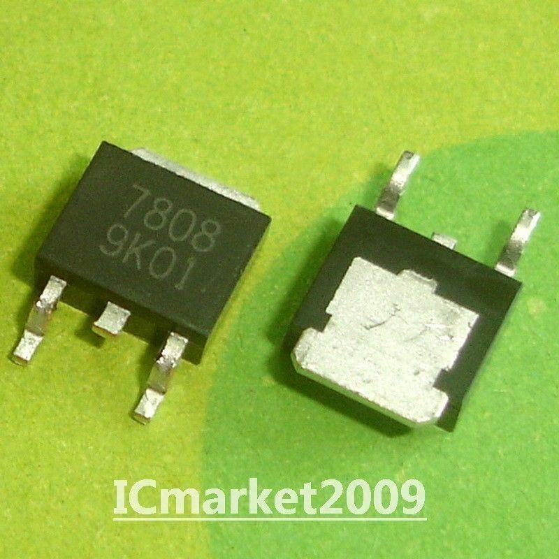 10 PCS TA7808 TO-252 TA7808F LM7808 7808 3-Terminal Positive Voltage ...