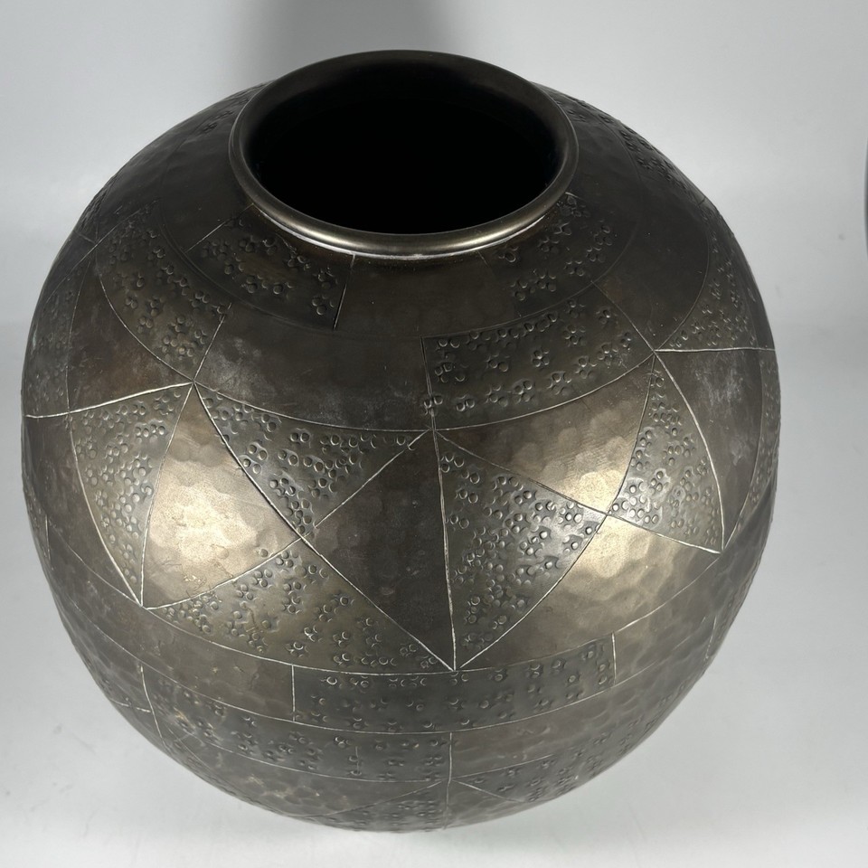 Vintage Hand Etched Metal Brass Sphere Round Pot 8” | eBay