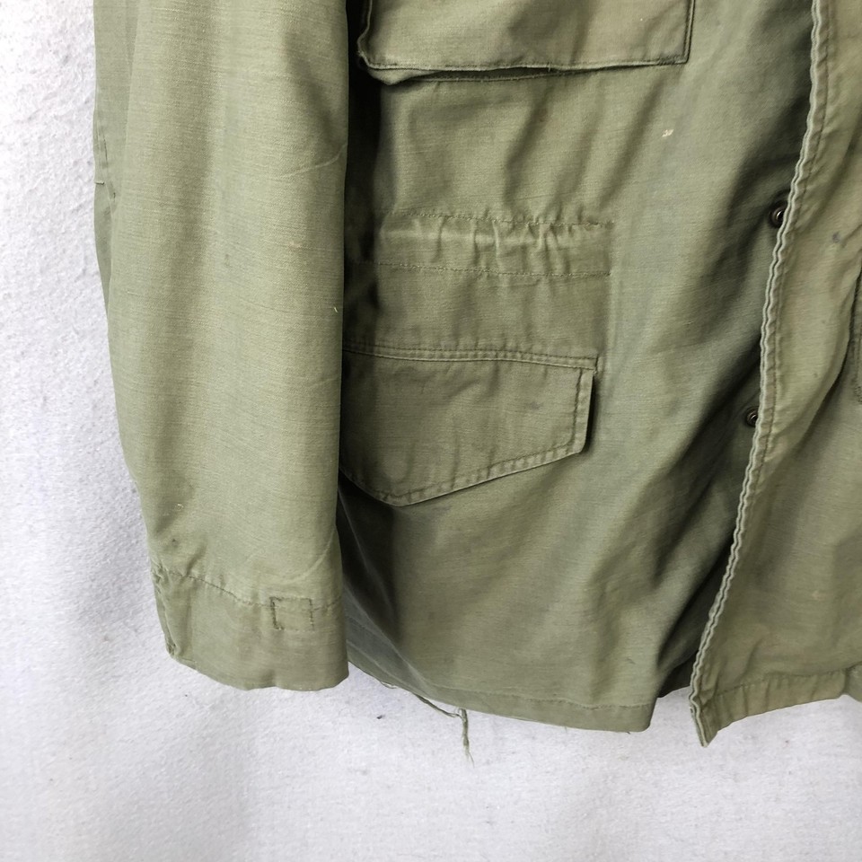 Vintage M-65 Field Jacket Men S OG Army Airborne Zip Military 70s ...