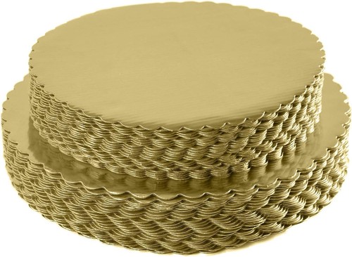 [25pcs] 12" Gold Cakeboard Round,Disposable Cake Circle Base Boards ...