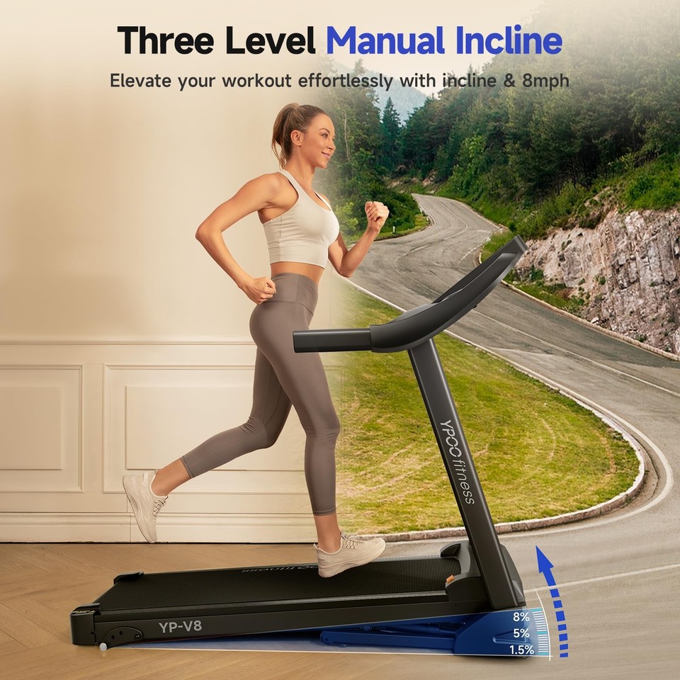 Treadmills for Home Use, Walking Pad Treadmill with Incline, Auto ...