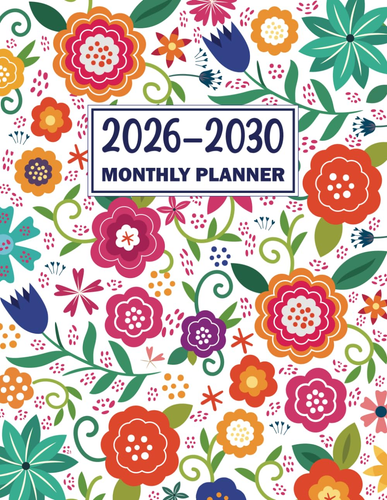 2026-2030 Monthly Planner: Two Pages per Month 5-Year Schedule ...