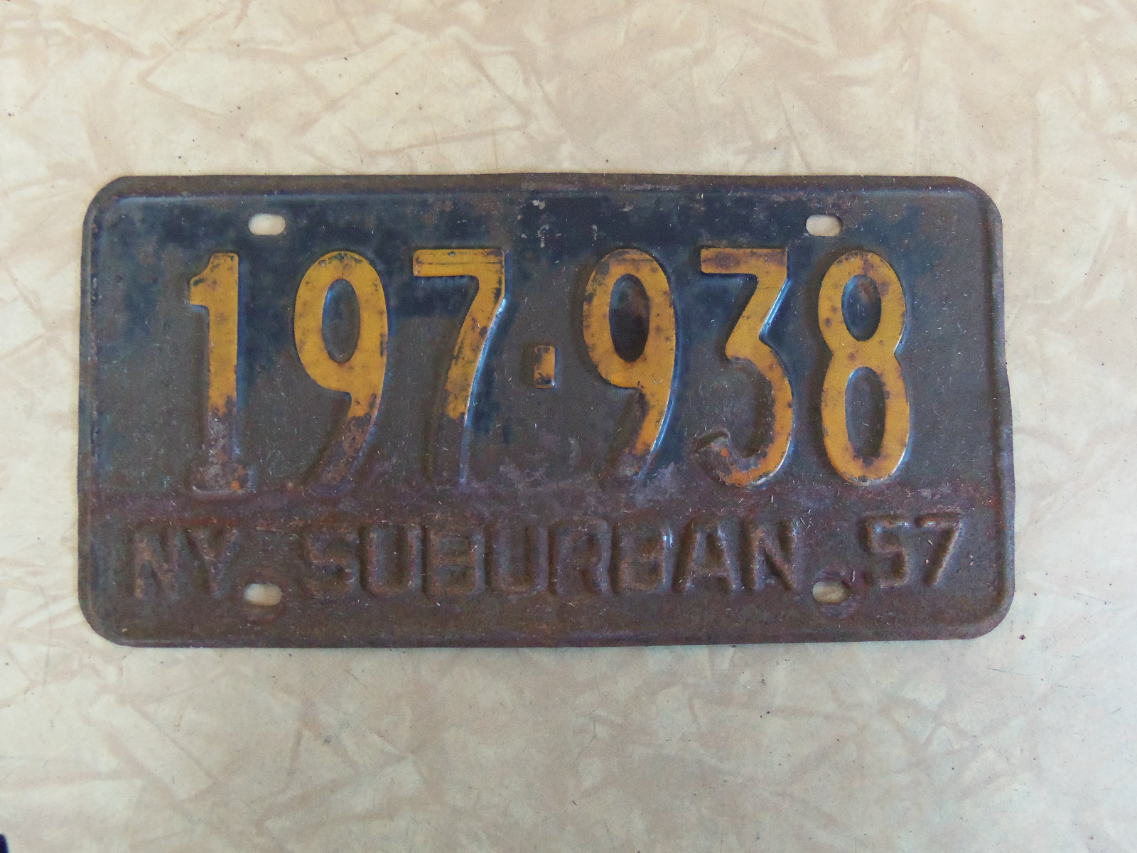 1957 New York Suburban License Plate 57 NY SUB Tag 197-138 | eBay