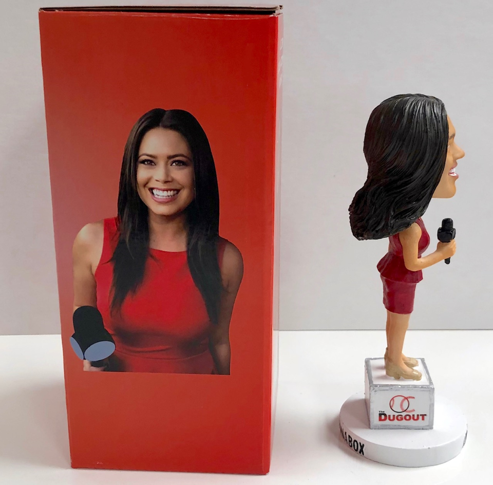 LA Kings/Angels TV host Alex Curry signed Red Ink autograph bobblehead ...