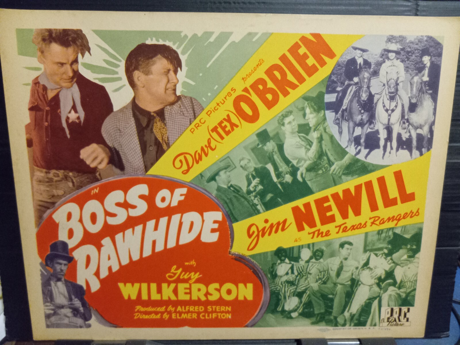 Title Card 1943 BOSS OF RAWHIDE Texas Rangers Tex O'Brien J Newill G ...