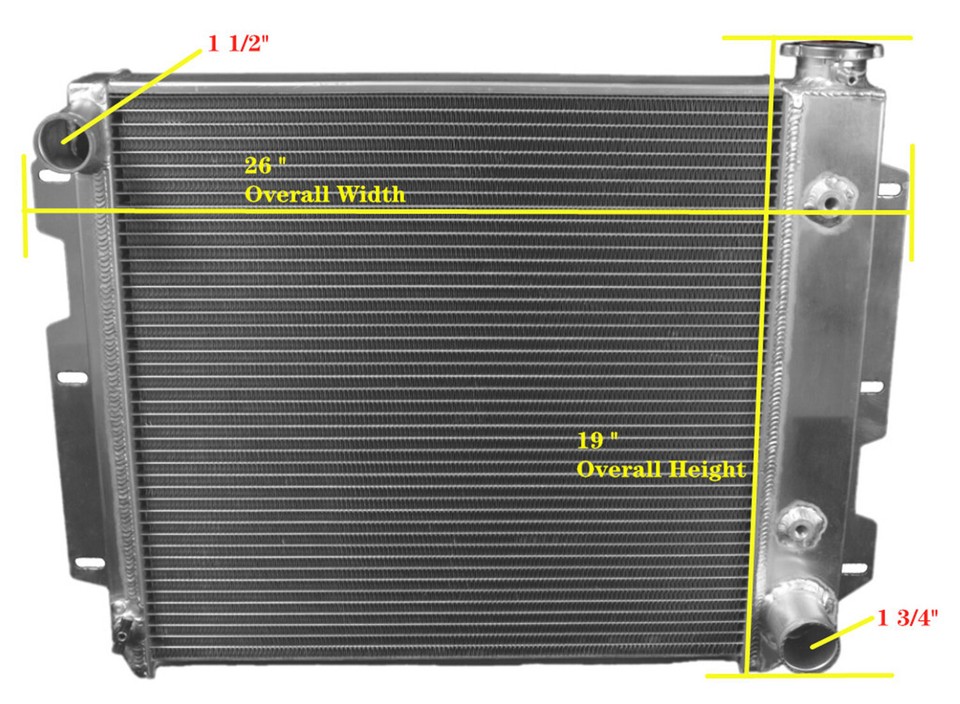 3ROWS Aluminum Radiator For 1987-2006 Chevy V8 Engine Swap Jeep ...