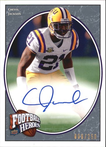 2008 Upper Deck Heroes Autographs Blue Falcons Card #119 Chevis Jackson ...