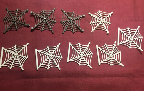 E-1 Lego Lot 9 Spider Web White Dark Bluish Gray 2 Type 90981 30240 ...