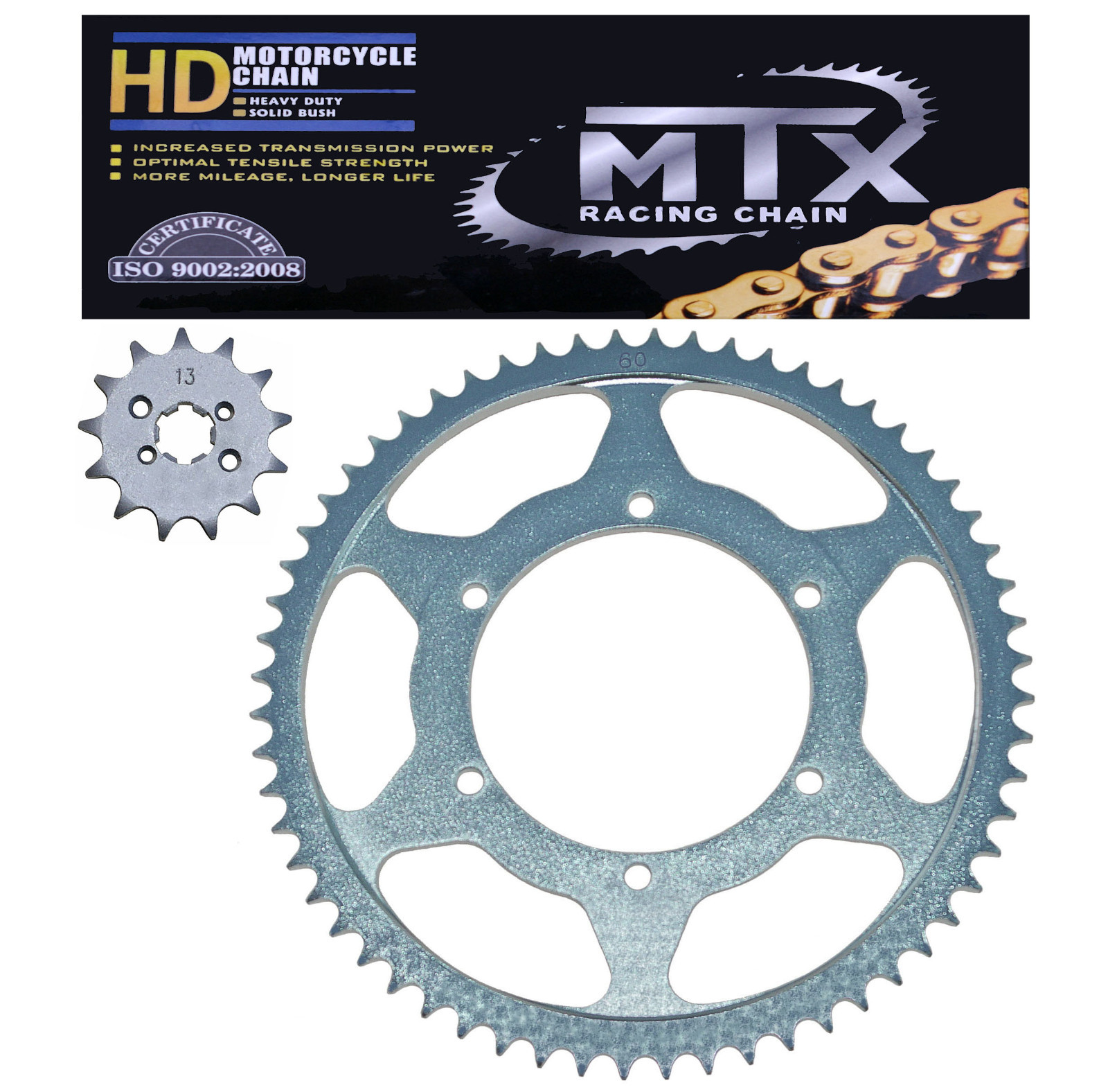 Aprilia 125 RS4 chain & sprocket kit (2011-2018) MTX heavy duty GOLD ...