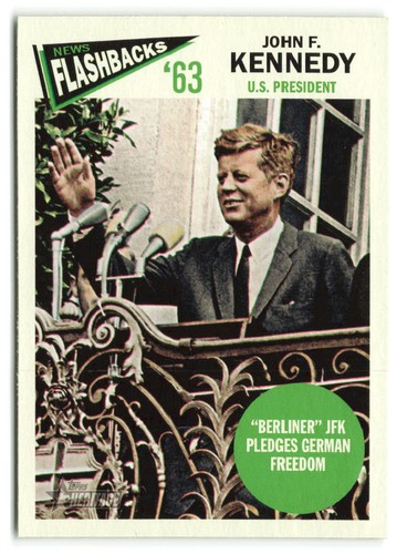 2012 Topps Heritage John F. Kennedy #NF-JKE News Flashbacks BASEBALL ...