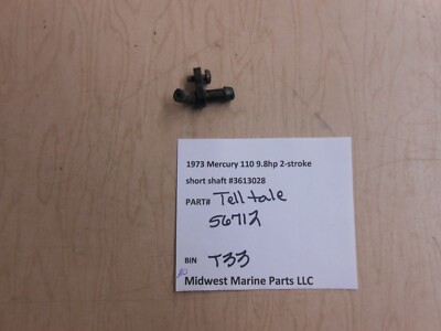 56712 Mercury 1973 110 9.8hp Outboard Motor water tell-tale nozzle T33 ...