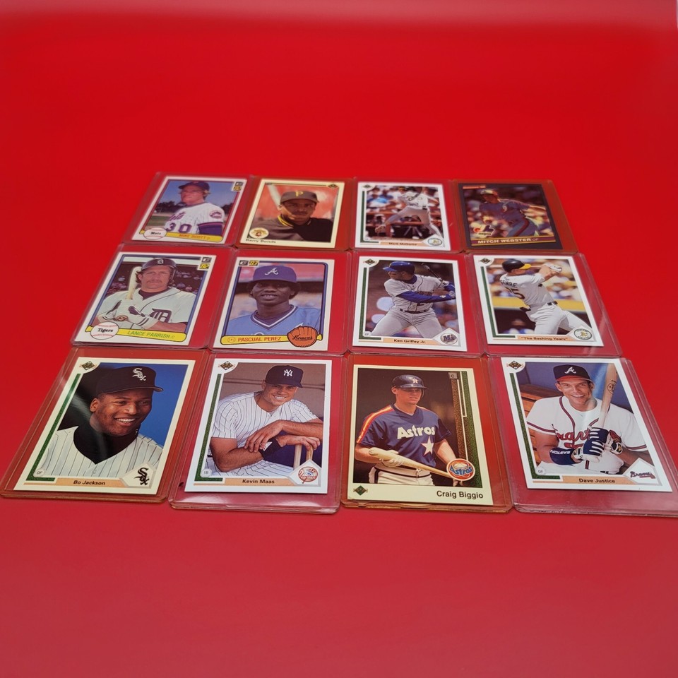 29 Random Baseball Card Lot in Plastic Sleeves Sports Nolon Griffey ...