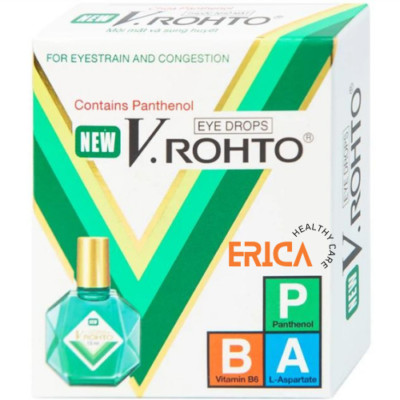 NEW V.Rohto Eye Drops for Eyestrain Congestion Redness Fatigue NEW ...