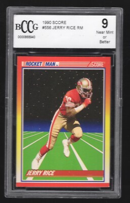 Jerry Rice 1990 Score #556 Rocket Man BCCG 9 Near Mint or Better | eBay