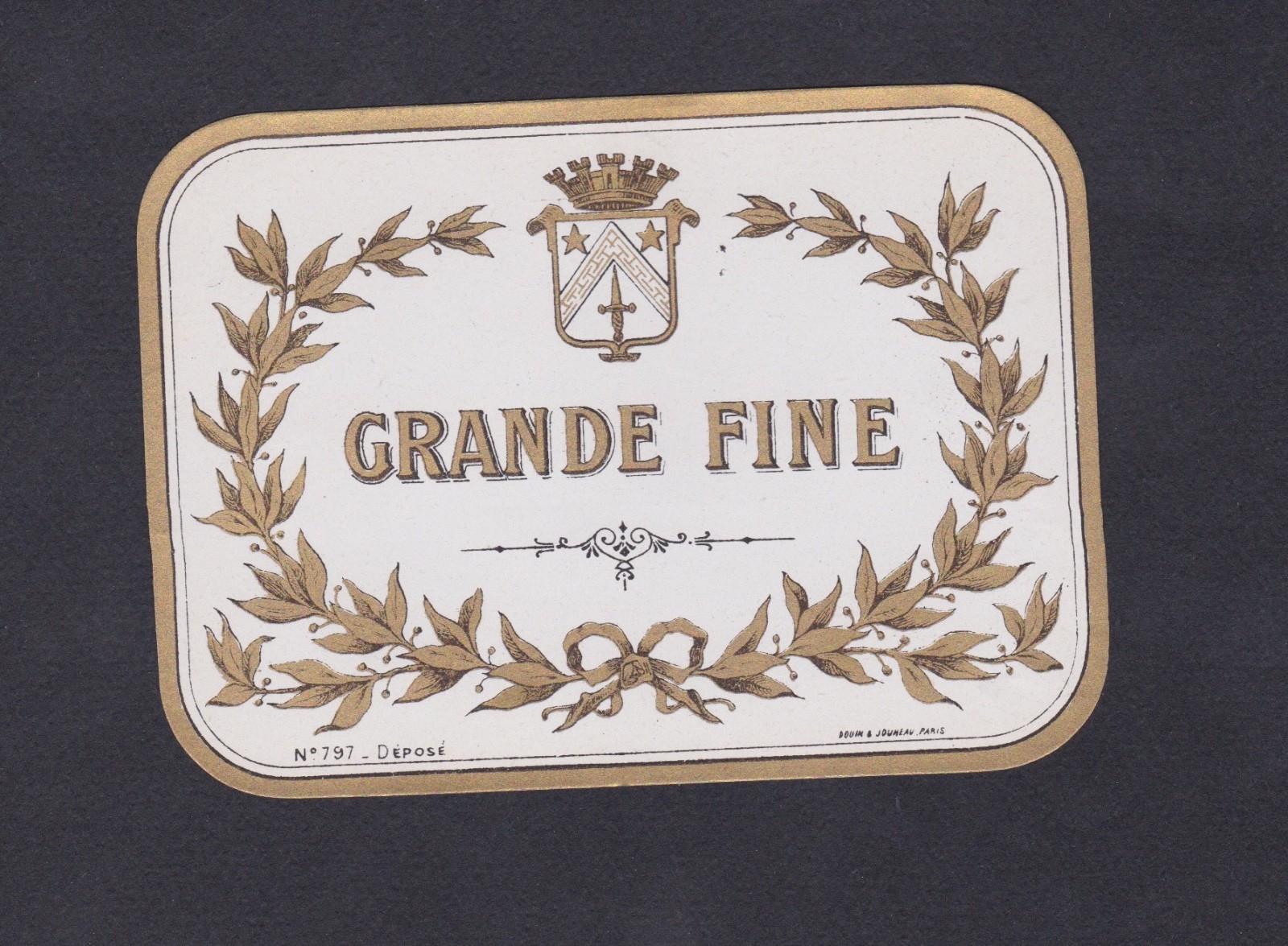 Ancienne étiquette Alcool France BN54027 Grande Fine | eBay