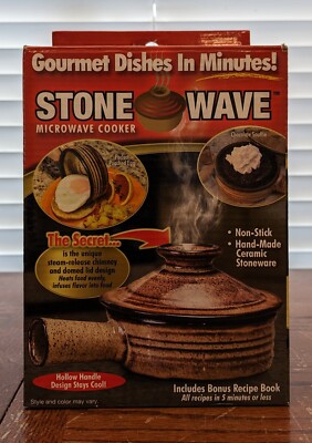 Stone Wave Microwave Cooker Non-stick Stoneware - BRAND NEW - WITH ...