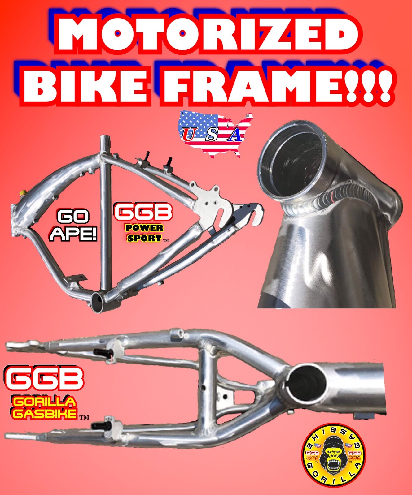 49cc/66cc/80cc 2-STROKE MOTORIZED BIKE FRAME FOR MOTORIZED BIKE | eBay