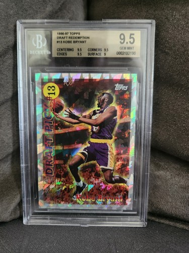 1996-97 TOPPS DRAFT REDEMPTION KOBE BRYANT BGS 9.5 GEM MINT LAKERS ...