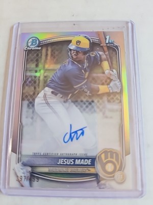 2025 Bowman Chrome Jesus Made 1st Autograph Refractor /499 Brewers | eBay