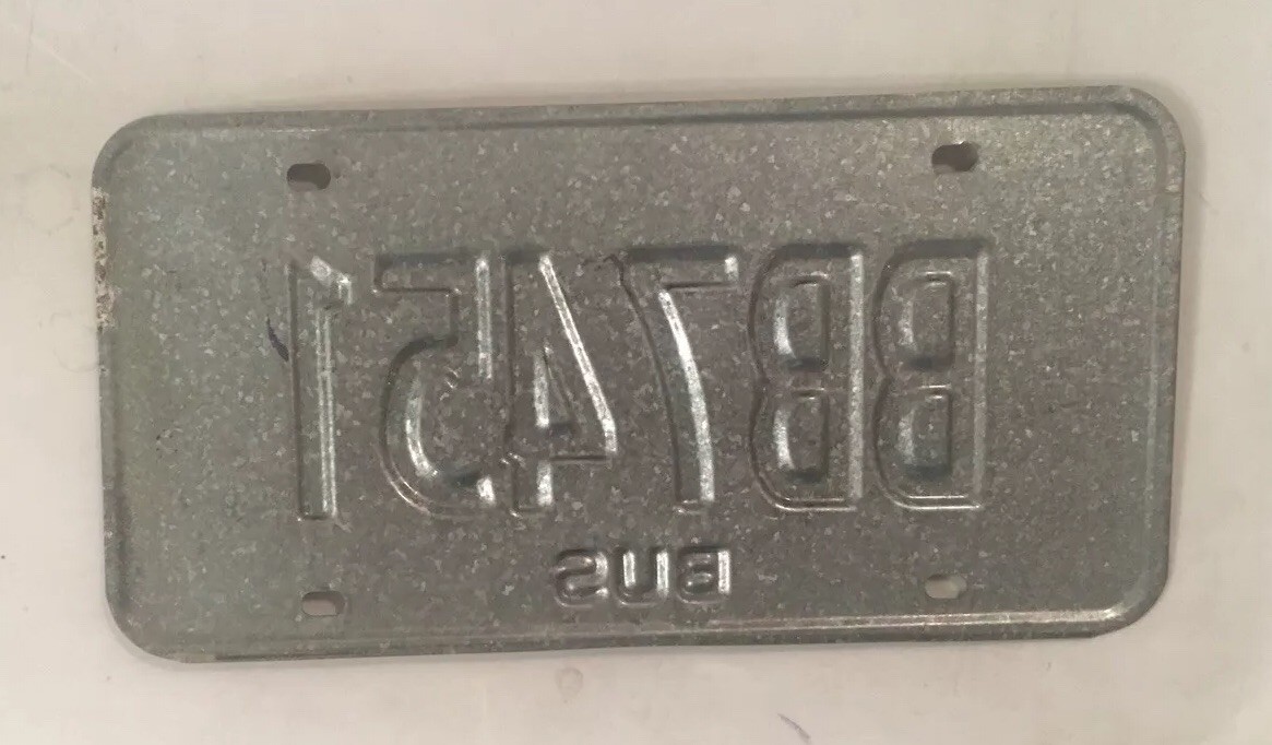 NY BUS license plate Coach School Omnibus Autobus Transit Electric ...