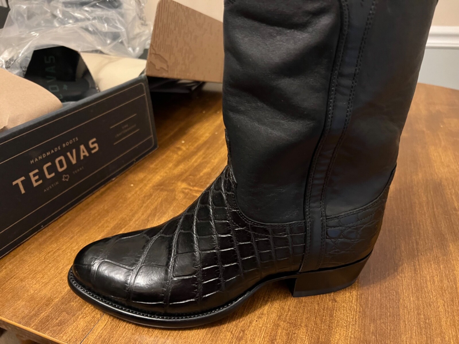 Tecovas Austin Alligator Boots Size 15EEE wide, New in the box | eBay
