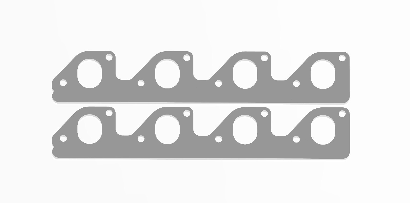 PAIR of 3/8" thick 304ss Header Flanges For Small Block Ford 351c 4v- 1 ...