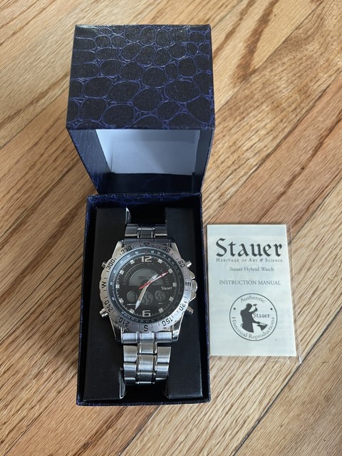 Stauer 19093 Mens Compendium Hybrid Chronograph Watch 3atm 47mm for ...