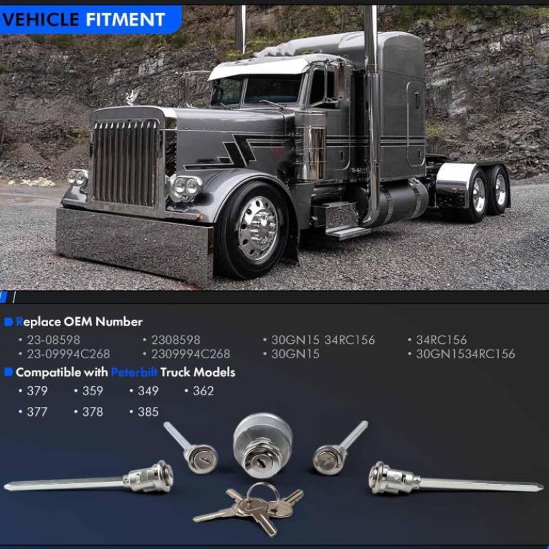 For 379 377 359 378 349 385 362 Door Locks & Ignition Switch & Keys ...