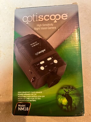 Premium Night Vision Monocular By OPTISCOPE 328ft/100m Infared 3x ...