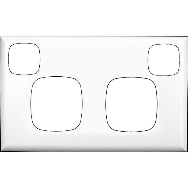 2 X HPM Cover Plates for Excel Double PowerPoint 101x213x19mm - White ...