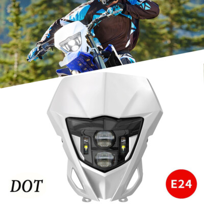 LED High Low Beam Headlight DRL & Fairing White For Yamaha WR250F ...