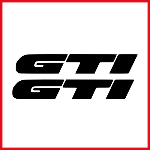GTI LOGO CAR SPORTS STYLING VINYL DECAL TRANSFER STICKERS GRAPHICS X2 ...